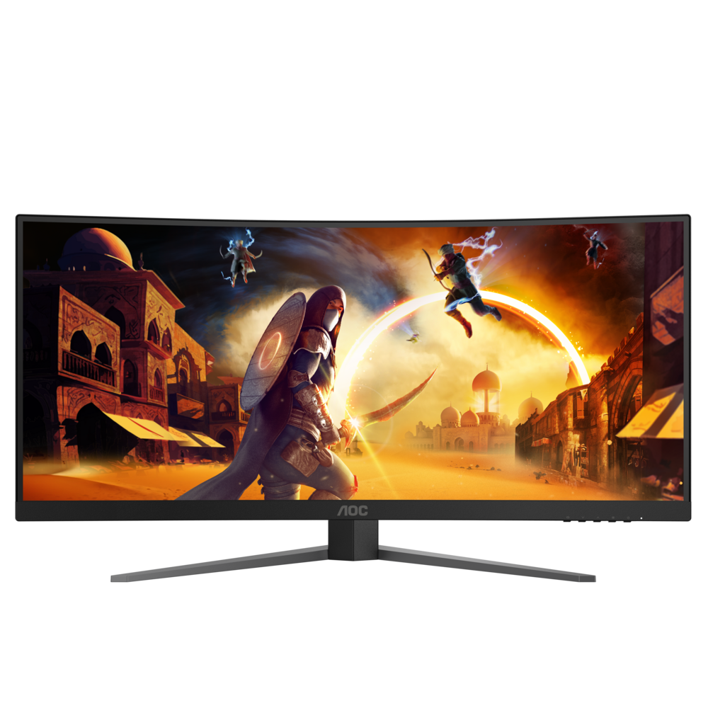 AOC Ívelt Gaming 180Hz Fast VA monitor 34" CU34G4, 3440x1440, 21:9, 300 ...
