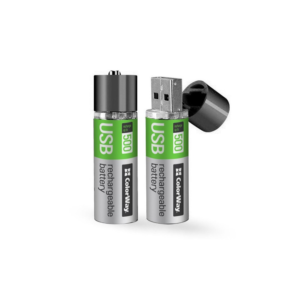 COLORWAY AA elem, CW-UB18650-03 Rechargeable Battery 18650 USB 1200 mAh ...