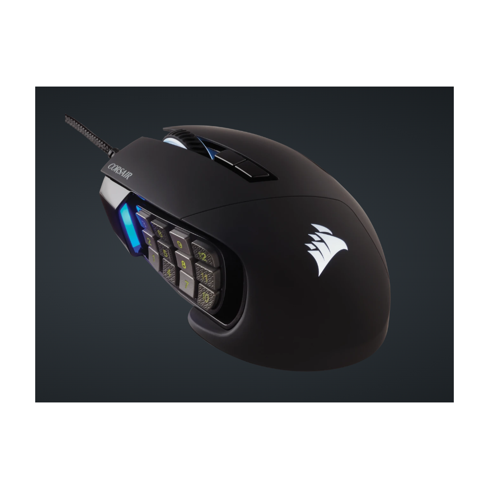 CORSAIR Vezetékes Egér Gaming, SCIMITAR RGB ELITE, 17 programozható gomb, RGB Világítás ...