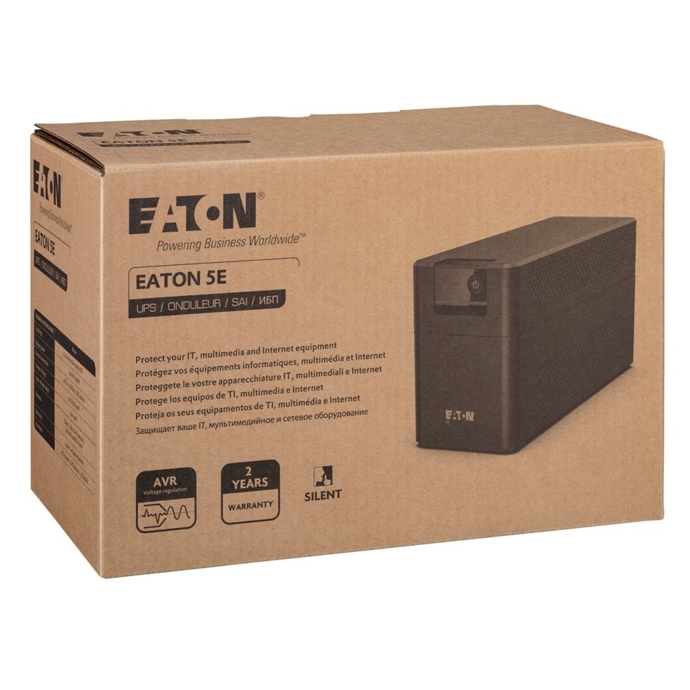 EATON UPS 5E550I, 5e Gen2, IEC, 550 VA, 300W, Input: C14, Outputs: (4 ...