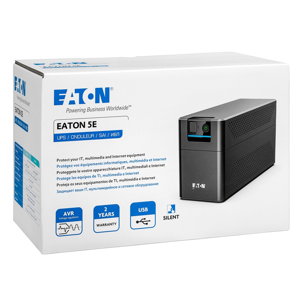 EATON UPS 5E900UD, 5e Gen2, USB DIN, 900VA/480W, Input: Schuko, Output ...