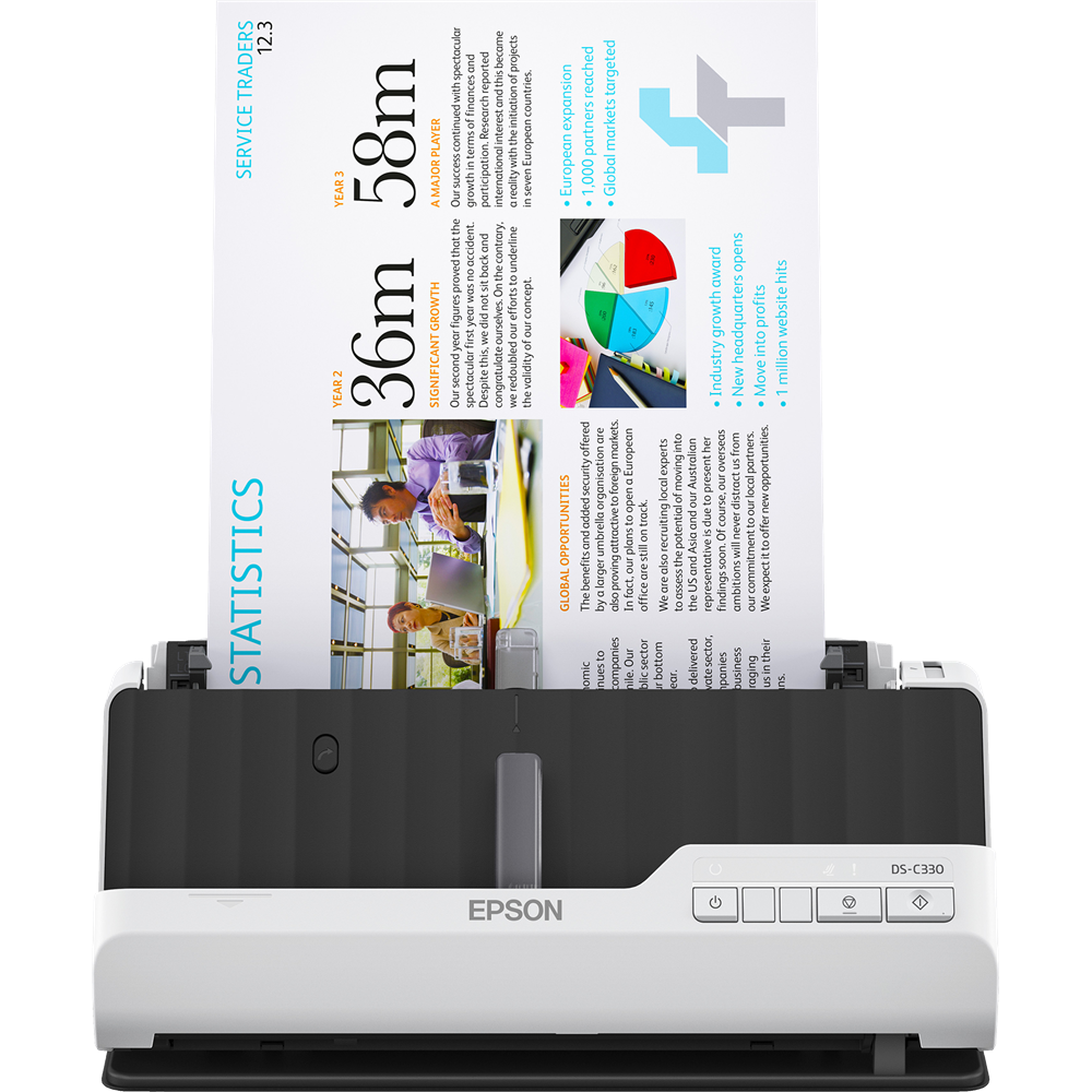 EPSON Docuscanner - WorkForce DS-C330 (A4, 600 DPI, 30 lap/perc, USB ...