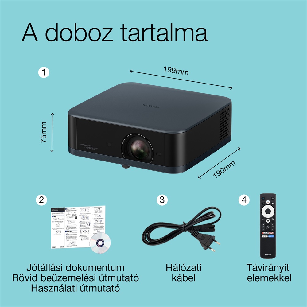 EPSON Projektor - Lifestudio Pop – EF-62N (3LCD, 1920x1080, 16:9, 700 ...