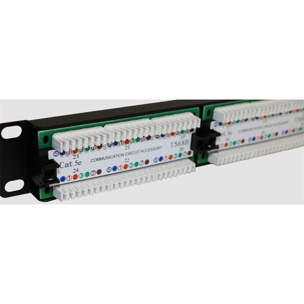 EXCEL Patch Panel Cat.5e UTP 24 portos 1U, fekete - CHS Hungary Kft.