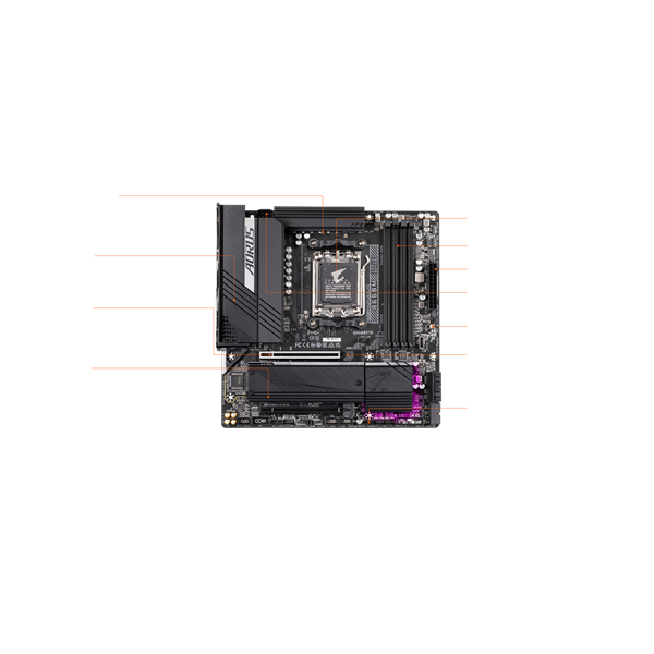 GIGABYTE Alaplap AM5 B650M AORUS ELITE AMD B650, mATX - CHS Hungary Kft.