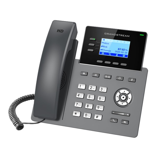 GRANDSTREAM IP Telefon 3 vonalas Carrier-Grade, HD LCD kilejző POE ...