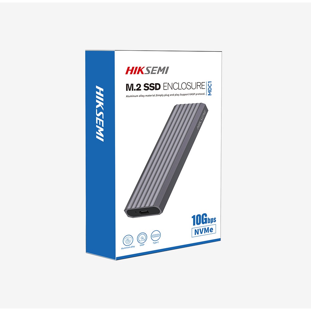 HIKSEMI Külső Ház M.2 SSD NVMe Alumínium ház, USB 3.2/Type-C (10Gbps ...