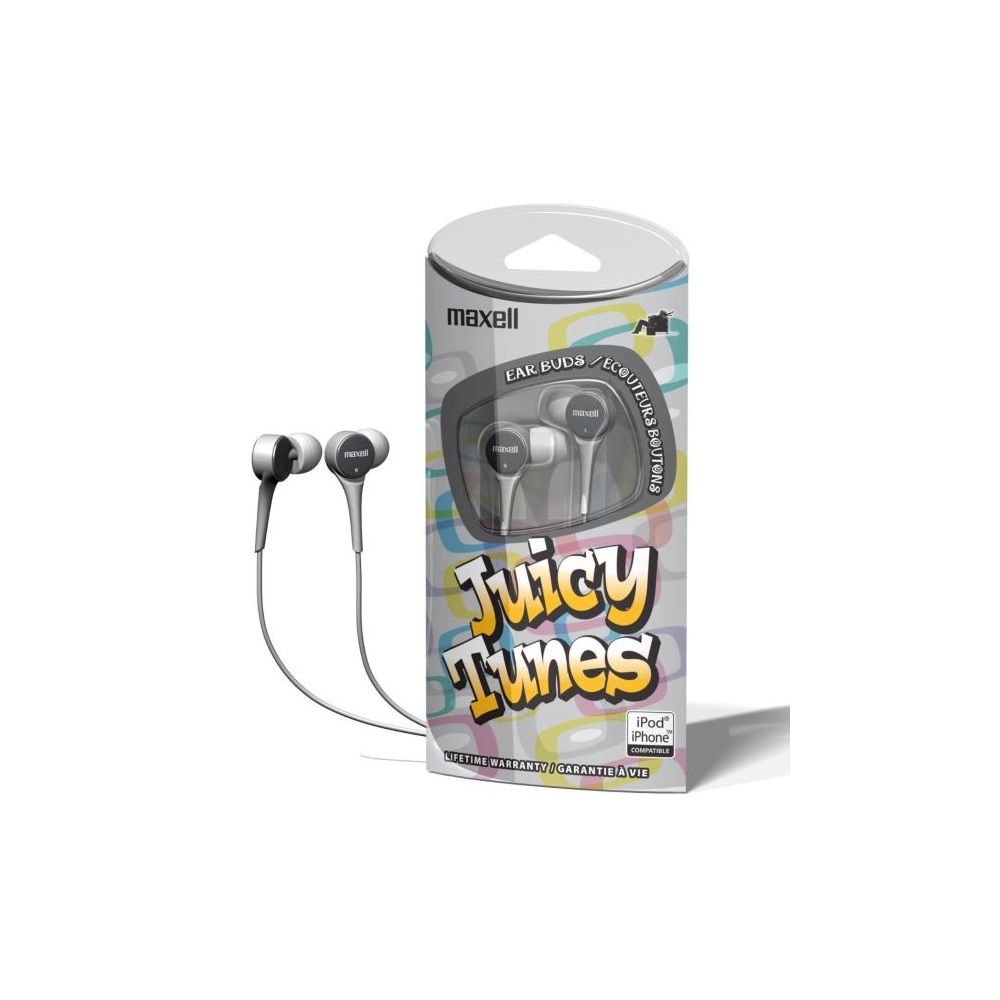 MAXELL Fülhallgató JUICY TUNES 3.5mm jack, Ezüst - CHS Hungary Kft.