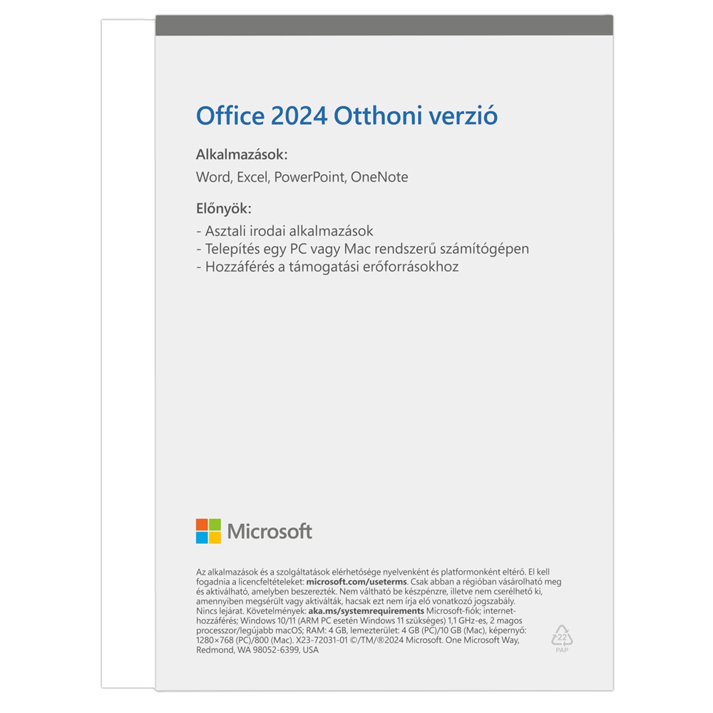 MICROSOFT Office Home 2024 Hungarian EuroZone Medialess - CHS Hungary Kft.