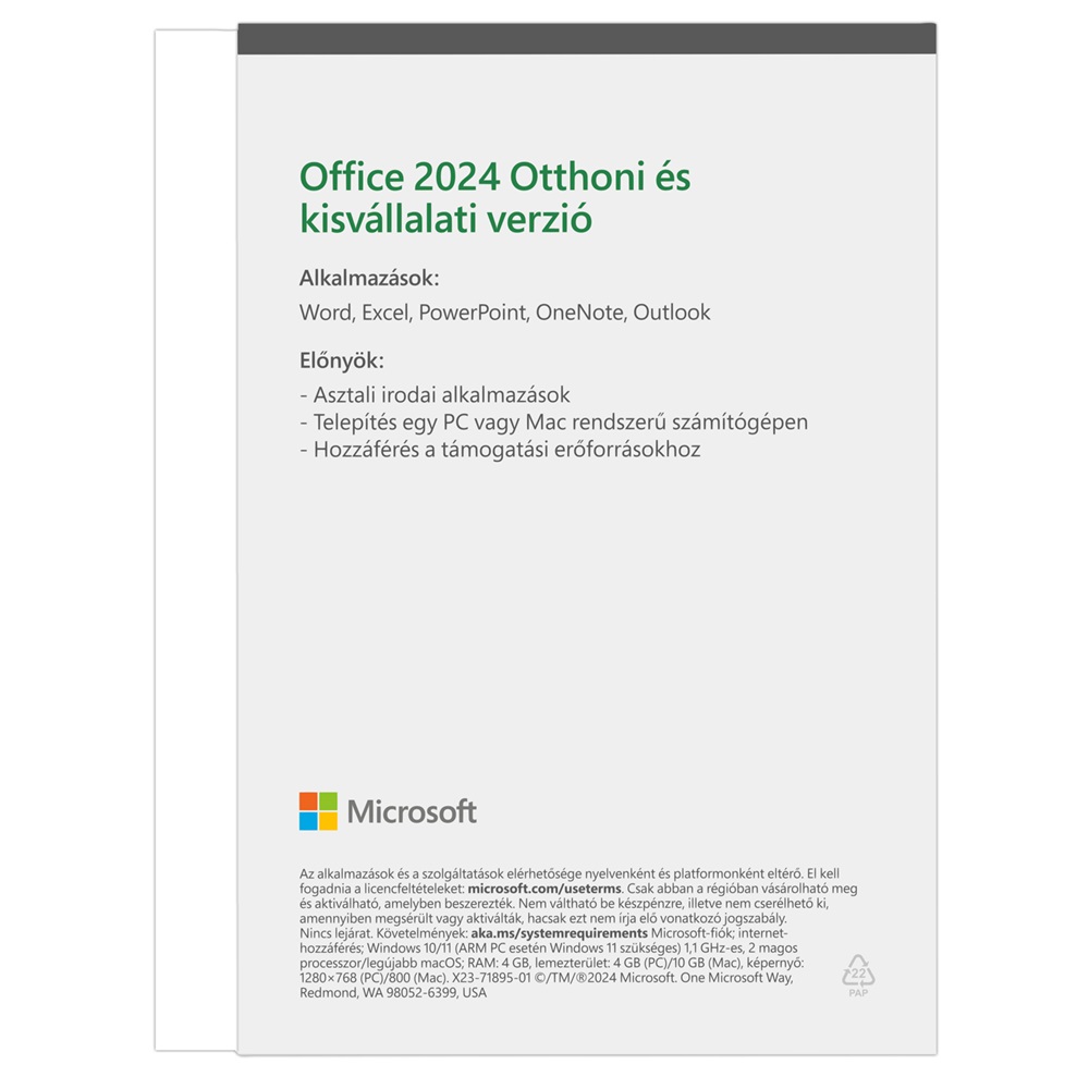 MICROSOFT Office Home and Business Otthoni és kisvállalati 2024 ...