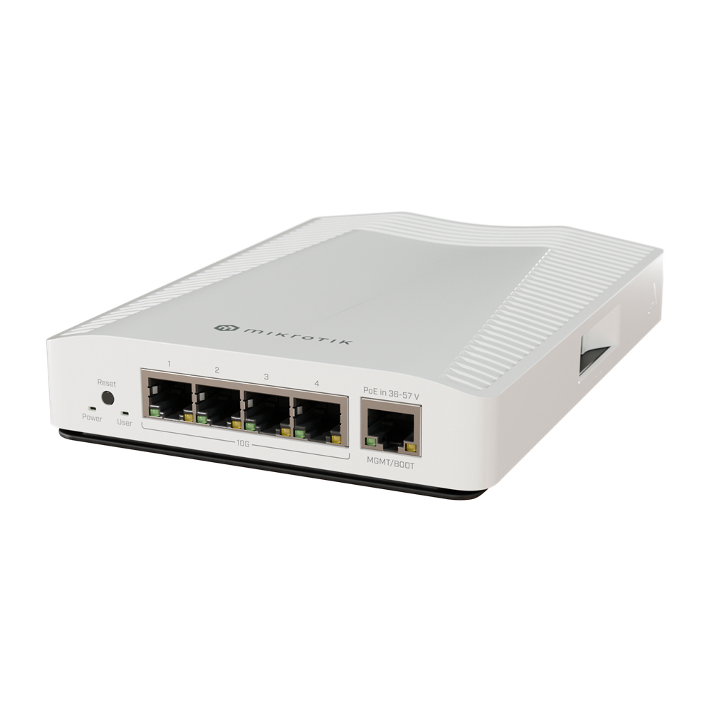 MIKROTIK Cloud Router Switch 1x1000Mbps + 4x10Gbit SFP+, Menedzselhető ...