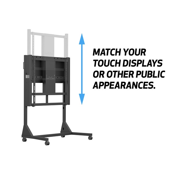 MULTIBRACKETS Gurulós motoros padlóállvány, M Motorized Floorstand 80 kg Black HD (42-110 ...