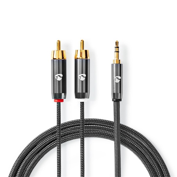 Nedis Profigold CATB22200GY20 sztereo audió kábel 3,5mm sztereo jack ...