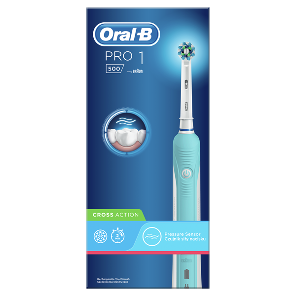 Oral-B Pro 500 D16 elektromos fogkefe Cross Action fejjel, újratölthető ...