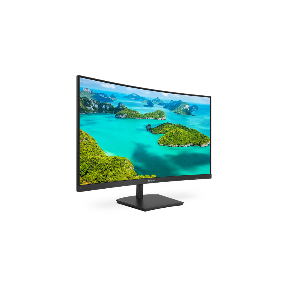 PHILIPS Ívelt VA monitor 23.6" 241E1SC, 1920x1080, 16:9, 250cd/m2, 4ms ...