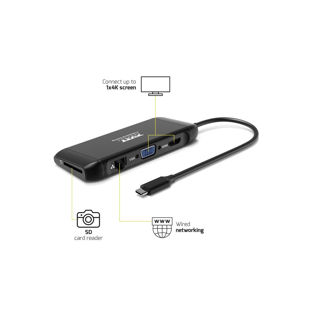 PORT DESIGNS USB-C 1 X 4K TRAVEL DOCKING STATION ECO - CHS Hungary Kft.