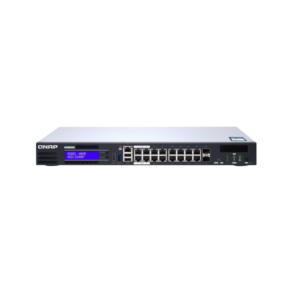 QNAP SWITCH QGD-1600P-4G 4x1.8 GHz, 16-port: 2x1GbE SFP+/RJ45 combo ...