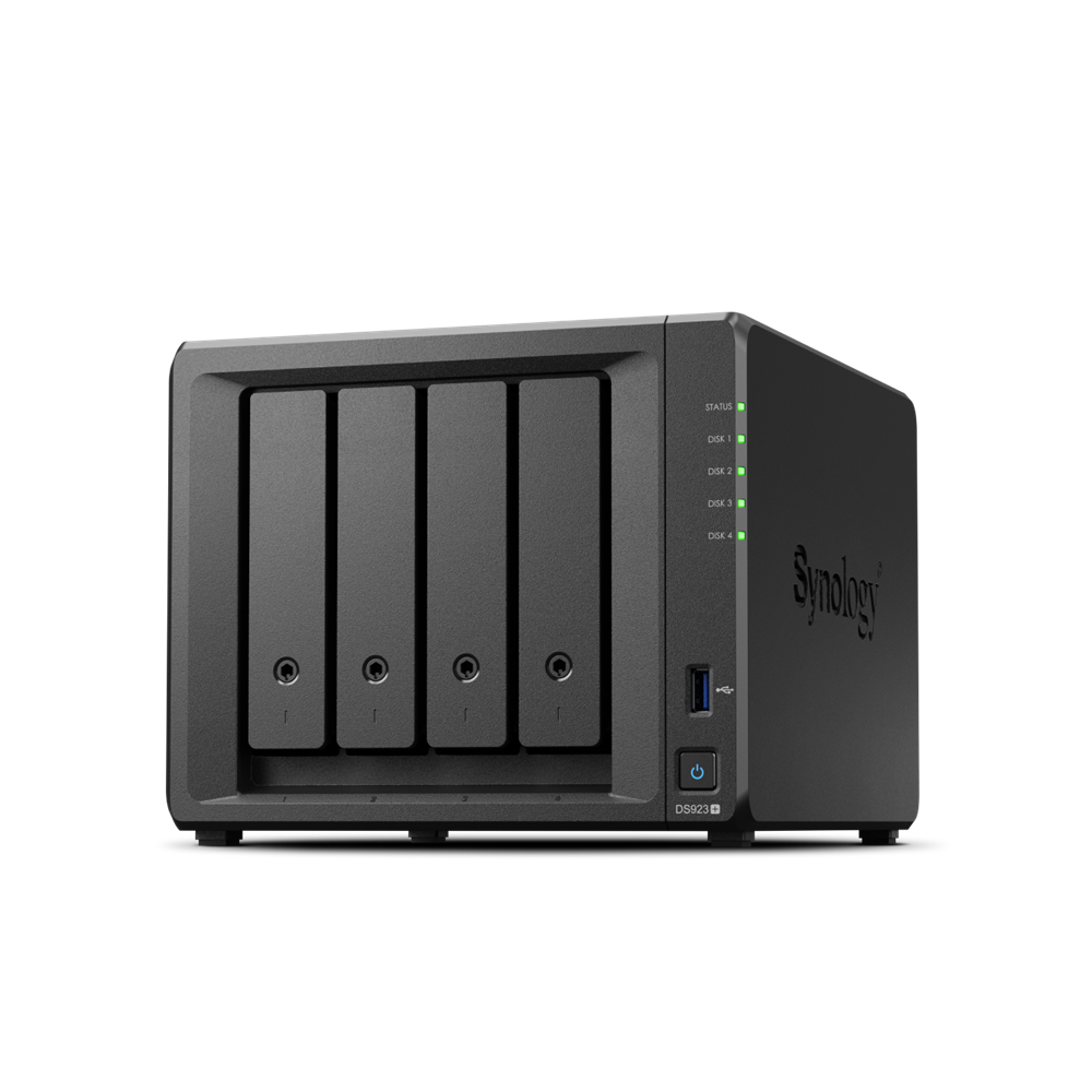 SYNOLOGY NAS 4 Fiókos AMD Ryzen R1600 2x2,6GHz, 4GB DDR4 ECC, 2x1GbE ...