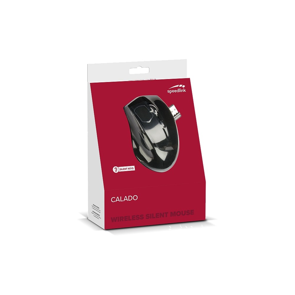 Speedlink SL-6343-RRBK CALADO Silent vezeték nélküli egér, gumírozott-fekete - CHS Hungary Kft.
