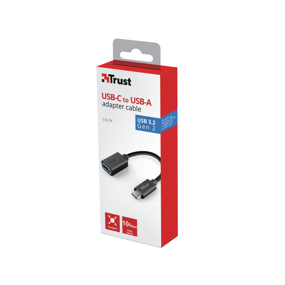 TRUST USB-C–USB-A adapterkábel 20967 (Calyx USB-C to USB-A Adapter ...