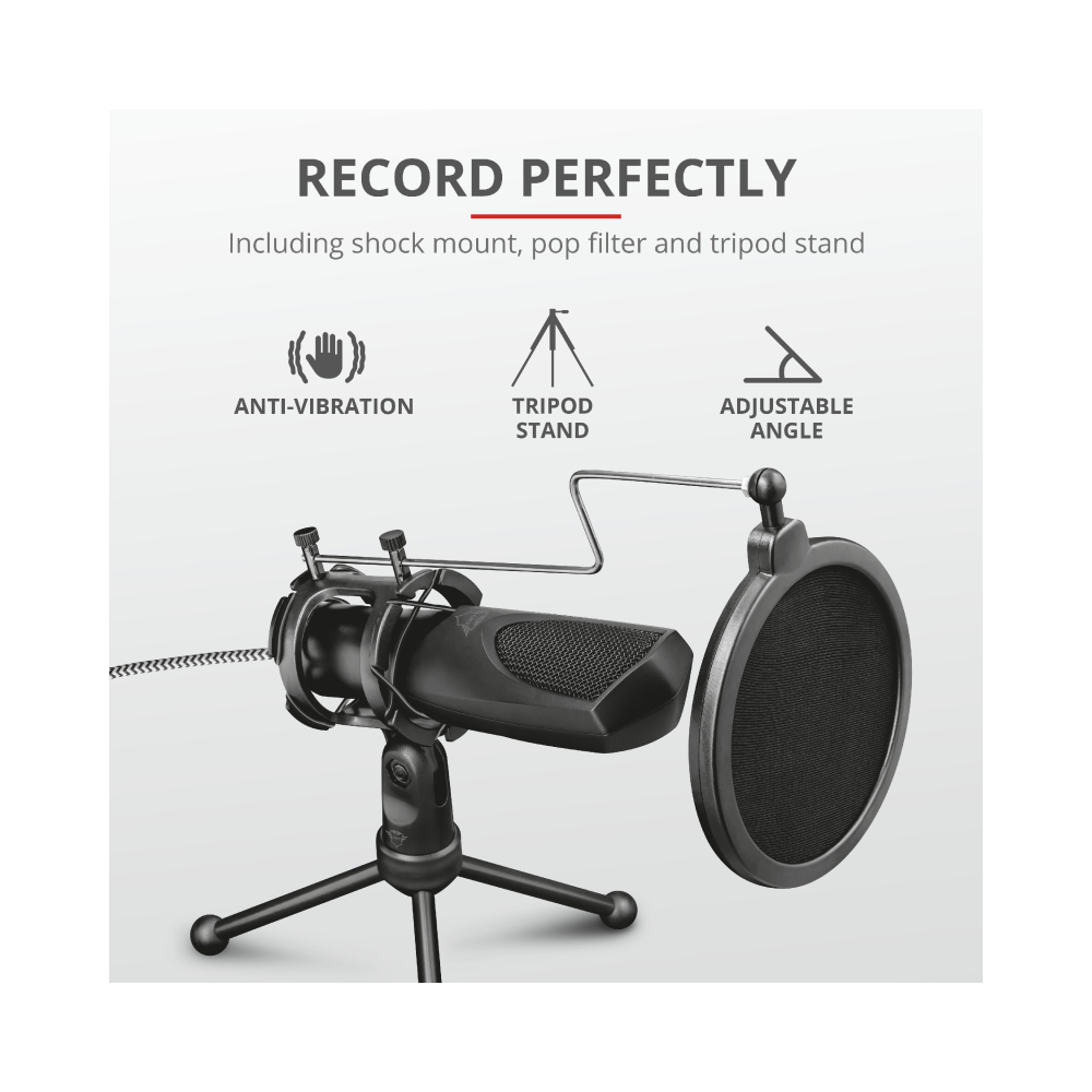 TRUST USB streamelő mikrofon 22656 (GXT 232 Mantis USB Streaming ...