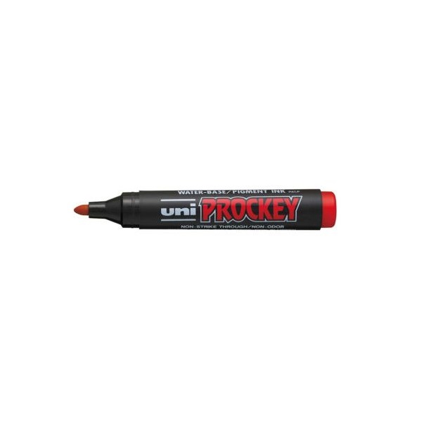 UNI Prockey Marker Pen Medium Bullet Tip PM-122 - Red - CHS Hungary Kft.